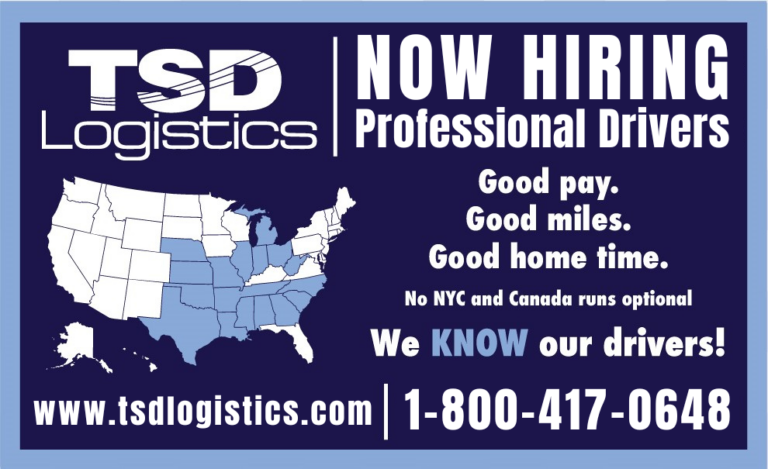 Trucking Careers - Driving Career - TSD Logistics - Long Haul